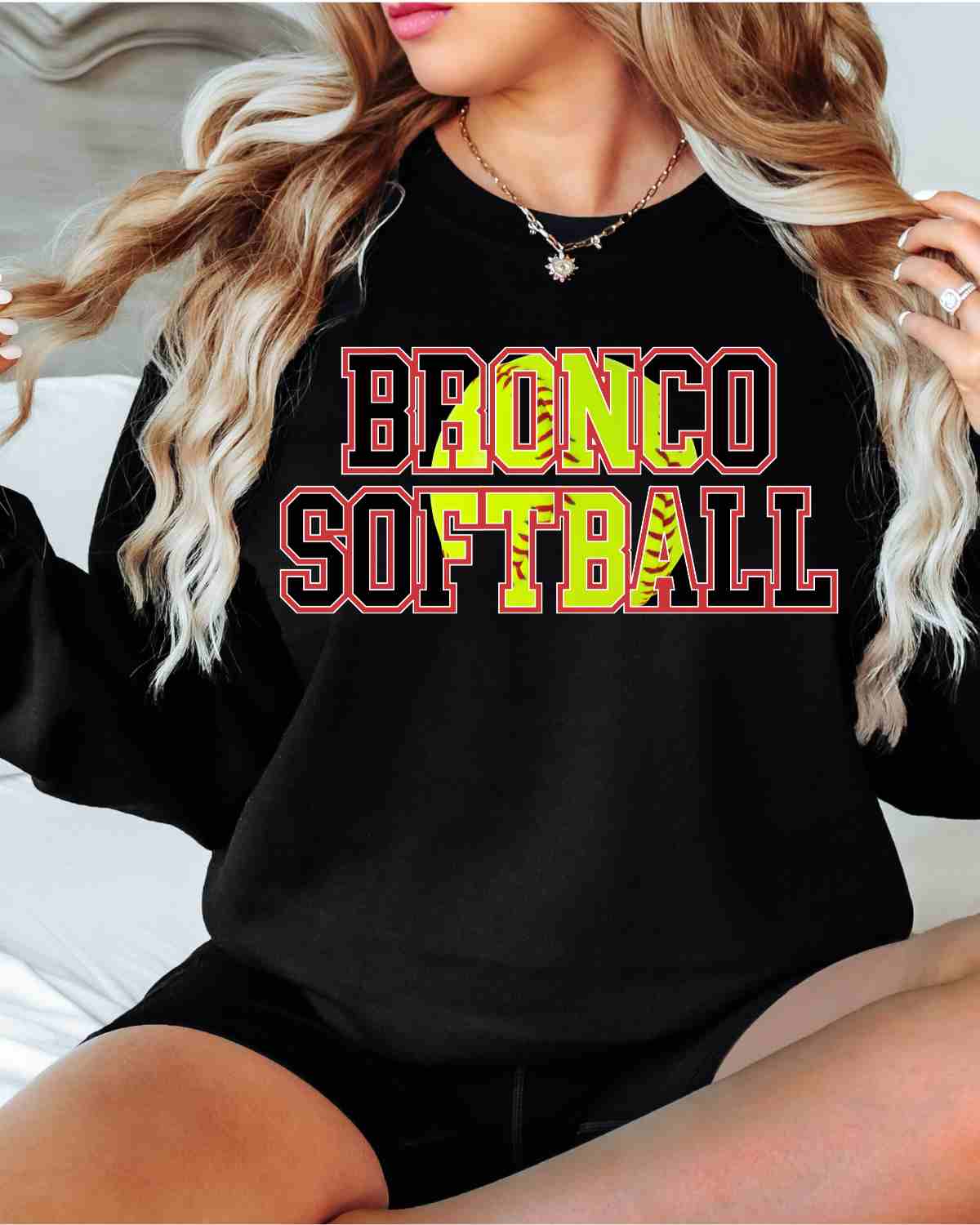 Bronco Softball Words DTF Transfer