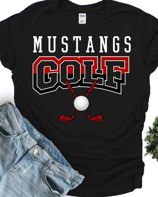 Mustangs Golf Crossed Clubs DTF Transfer – Rustic Grace Heat Transfer ...