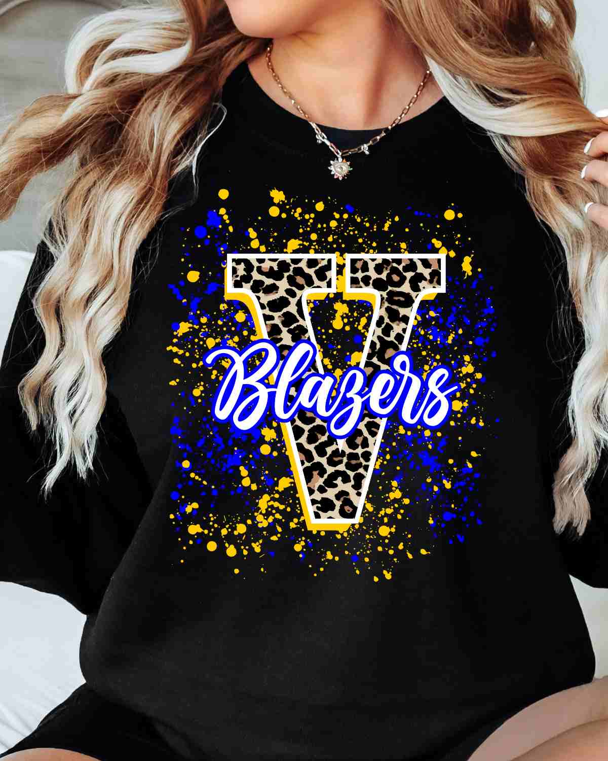 Valley View Blazers Letter Splatter DTF Transfer