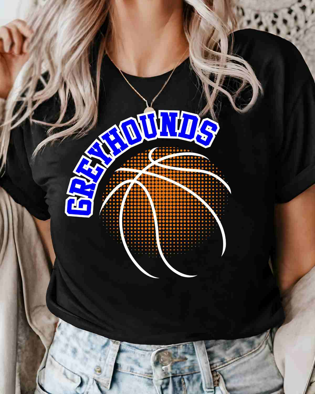 Greyhounds Basketball Halftone DTF Transfer