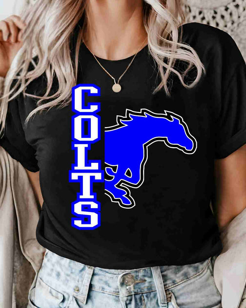 Colts Split Logo DTF Transfer – Rustic Grace Heat Transfer Company