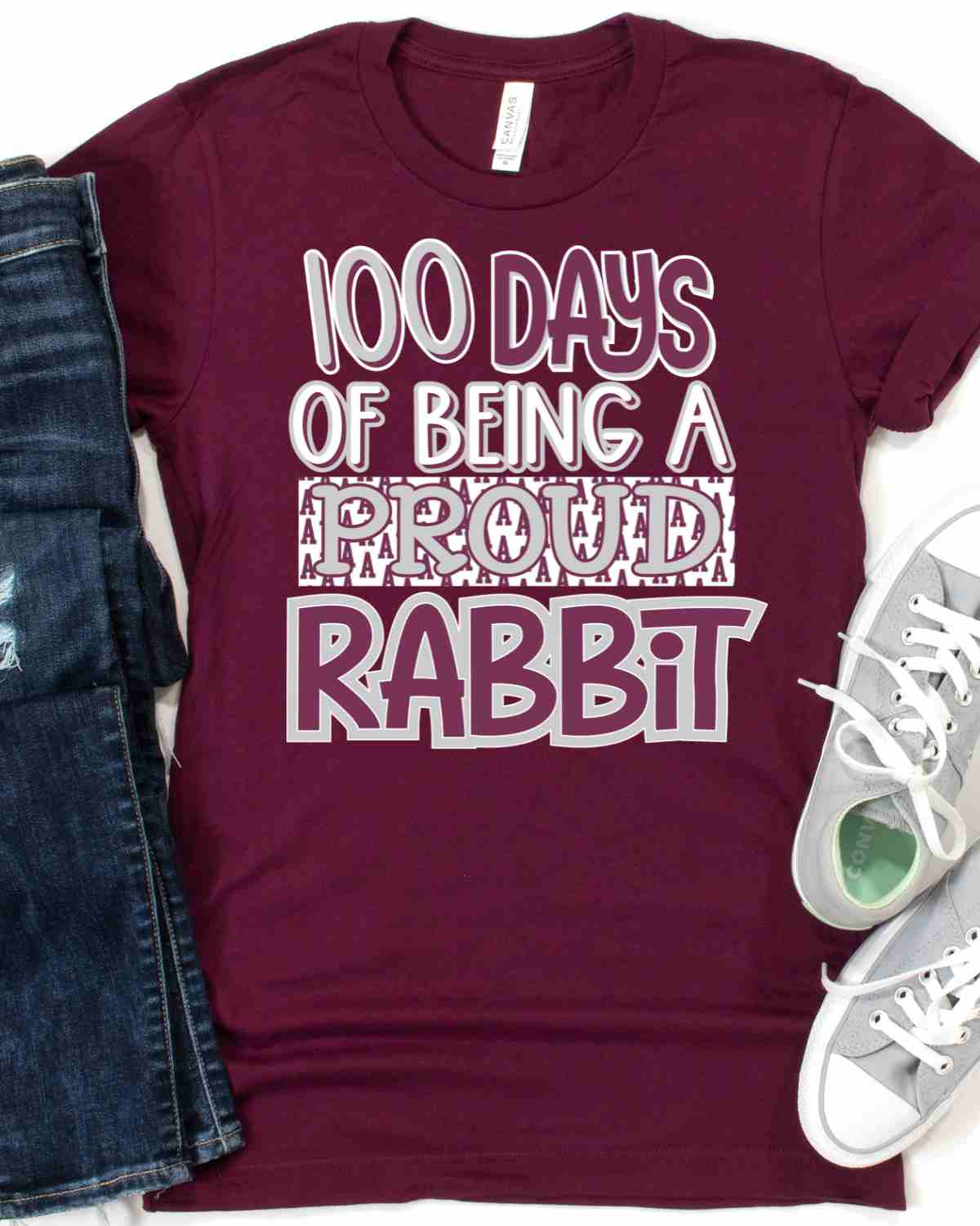 100 Days of Being a Proud Atlanta Rabbit DTF Transfer