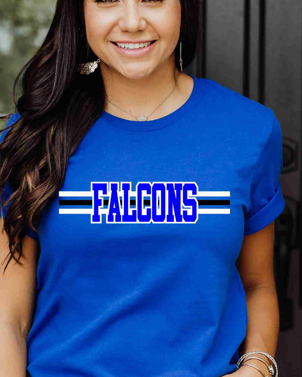 Falcons Word with Lines DTF Transfer