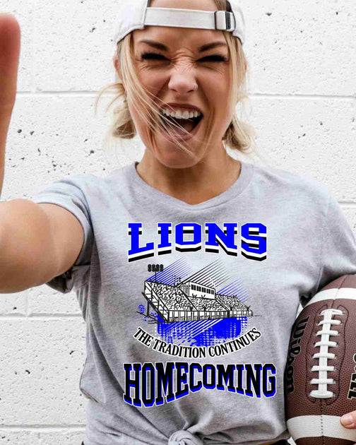 Lions Homecoming Tradition DTF Transfer – Rustic Grace Heat Transfer ...