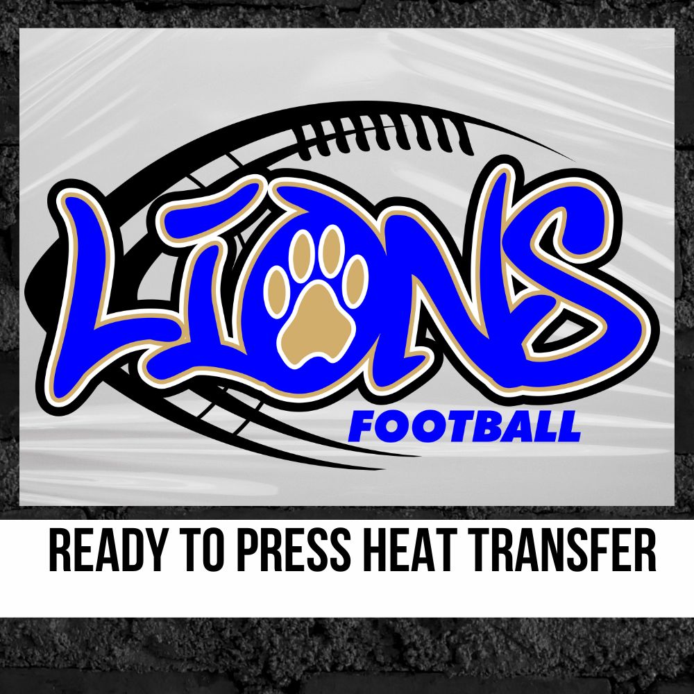 Lions Football Graffiti DTF Transfer – Rustic Grace Heat Transfer Company