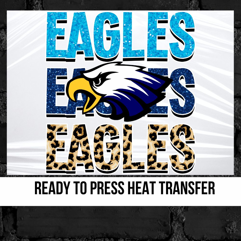 Eagles Repeating Mascot Logo DTF Transfer – Rustic Grace Heat Transfer ...