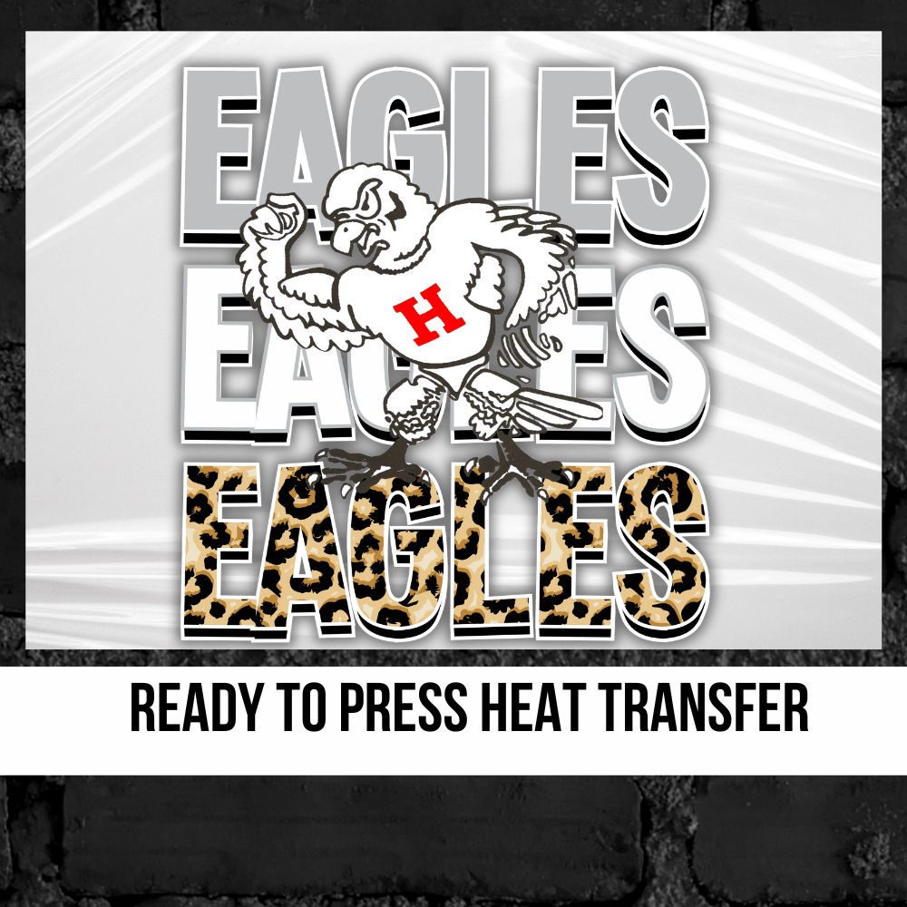 Holliday Eagles Repeating Mascot Logo DTF Transfer – Rustic Grace Heat ...