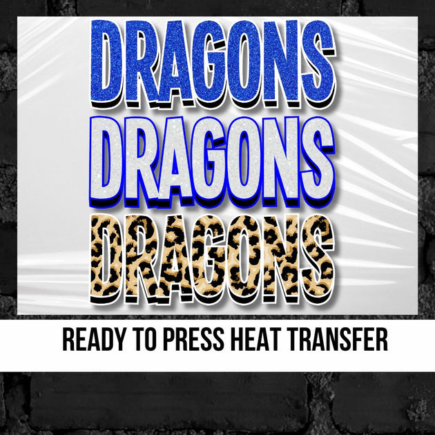 Three Repeating Dragons DTF Transfer – Rustic Grace Heat Transfer Company