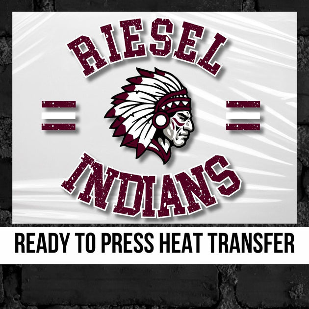 Riesel Indians Circle Mascot DTF Transfer – Rustic Grace Heat Transfer ...