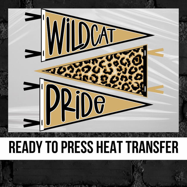 Wildcat Pride Pennants DTF Transfer – Rustic Grace Heat Transfer Company
