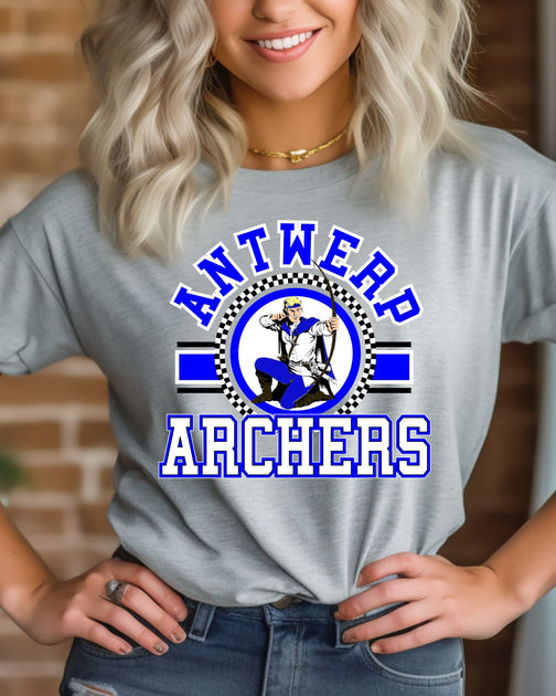 Antwerp Archers Checkered Circle Logo DTF Transfer – Rustic Grace Heat ...