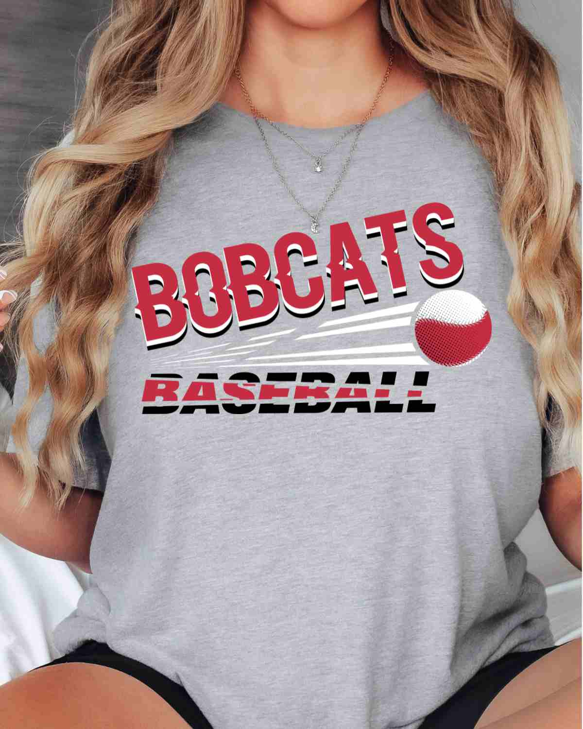Bobcats Baseball Angled DTF Transfer