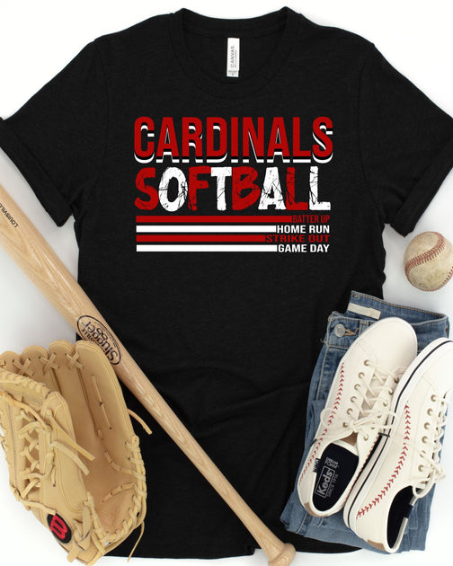 Cardinals Softball with Lines DTF Transfer – Rustic Grace Heat Transfer ...