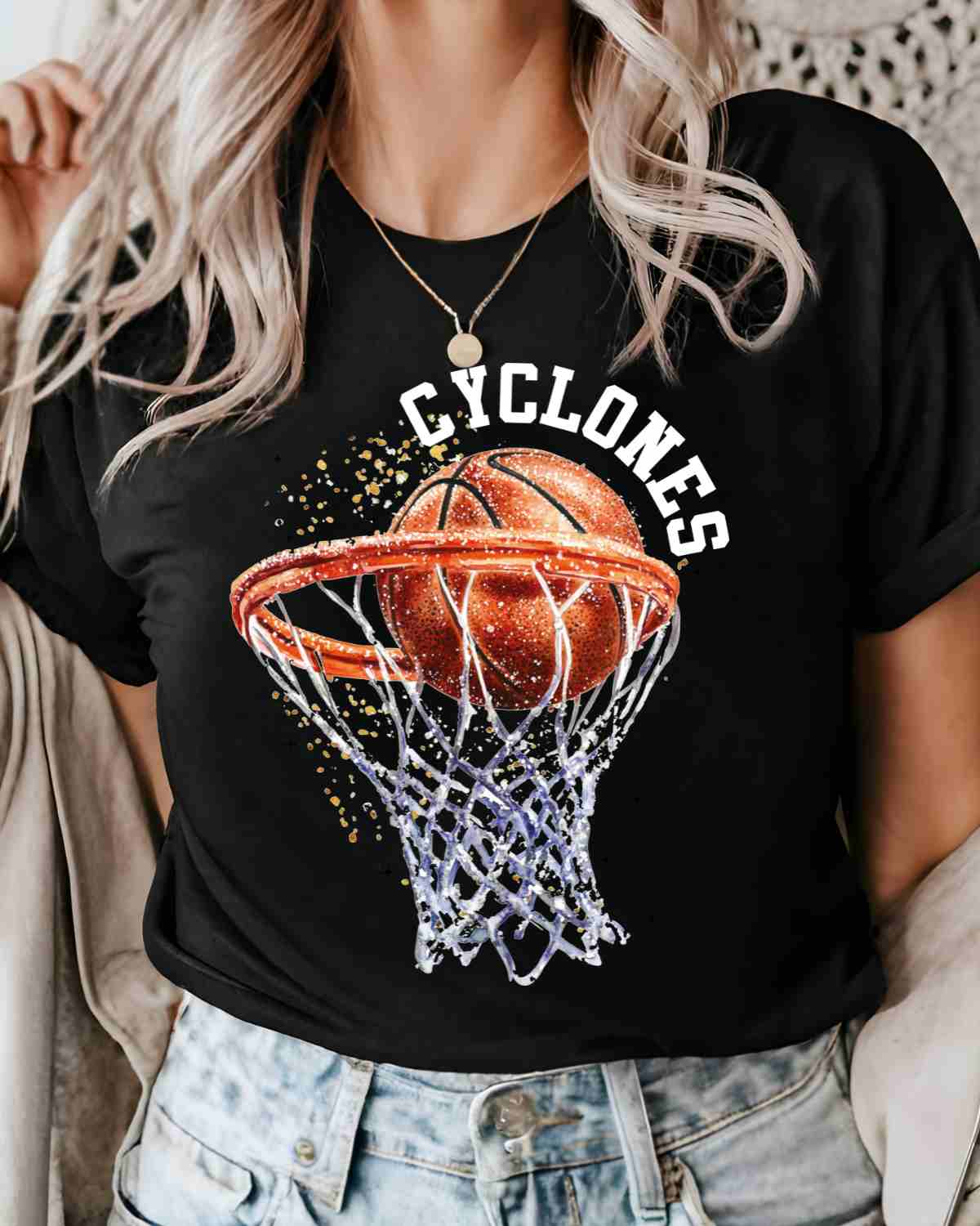 Cyclones Basketball Hoop DTF Transfer