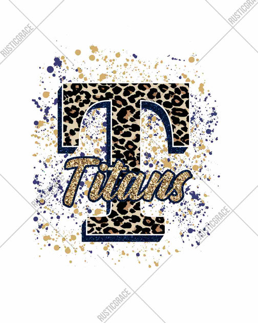Titans Letter Splatter DTF Transfer – Rustic Grace Heat Transfer Company