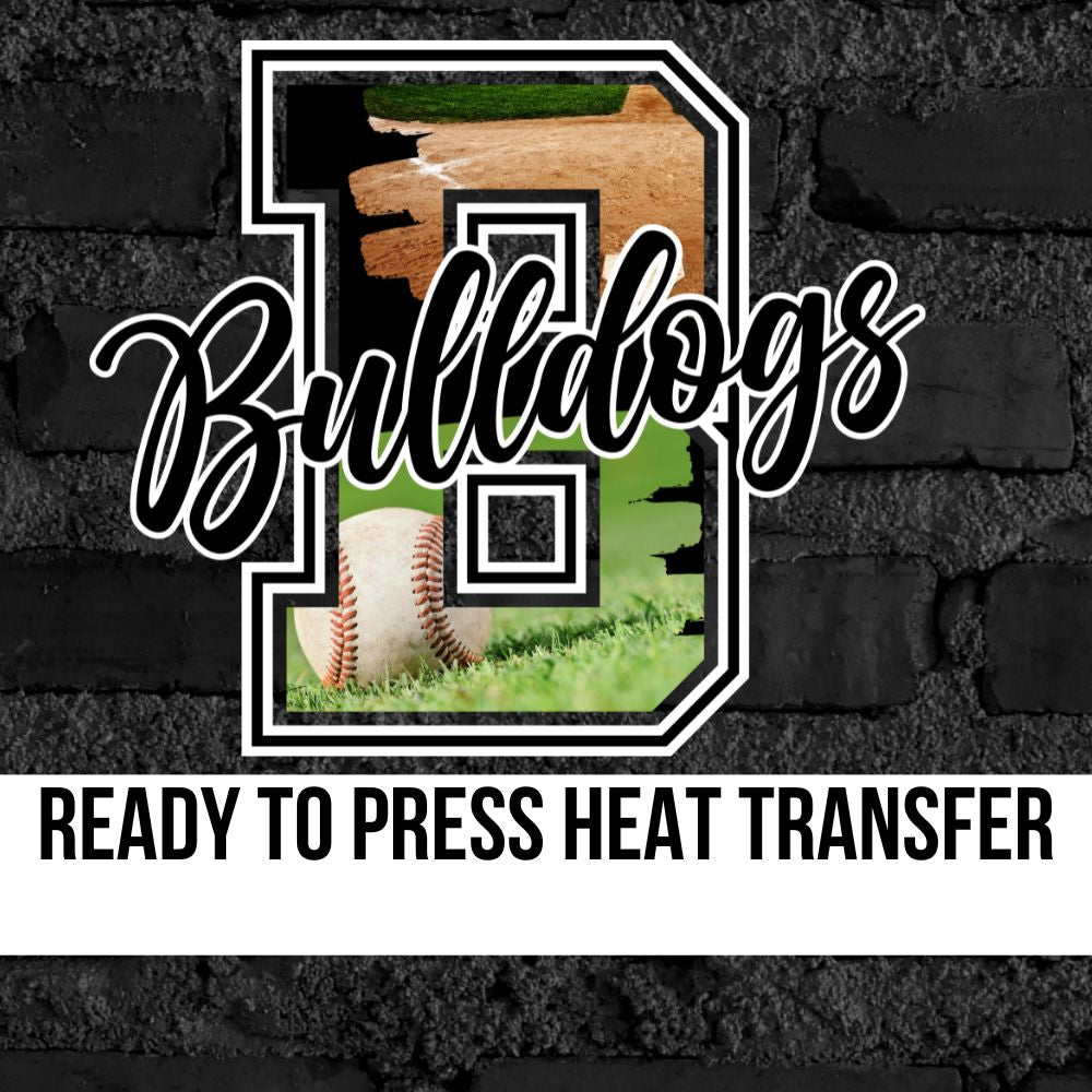 Bulldogs Baseball Photo Letter DTF Transfer – Rustic Grace Heat ...