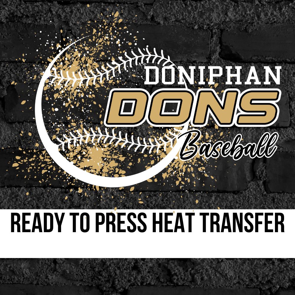 Doniphan Dons Baseball Splatter DTF Transfer – Rustic Grace Heat ...