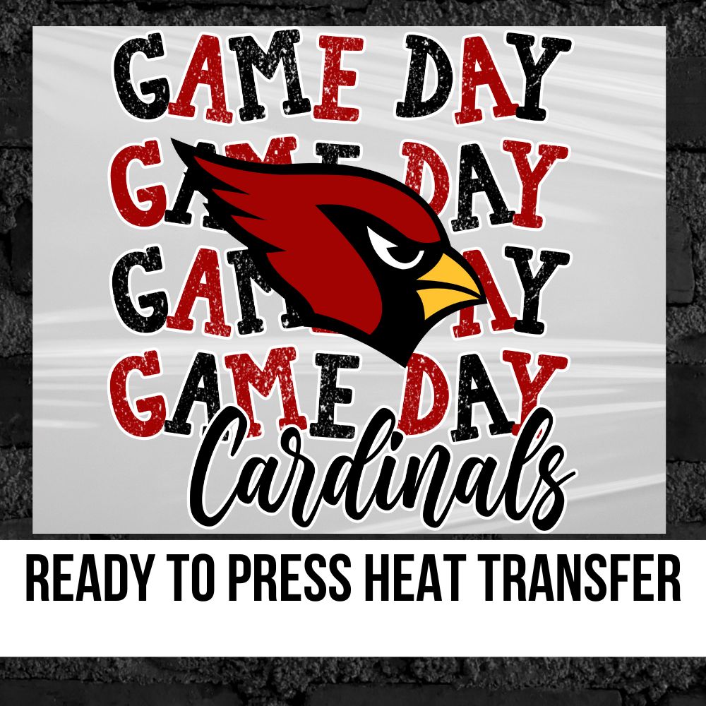 Game Day Cardinals Logo DTF Transfer – Rustic Grace Heat Transfer Company