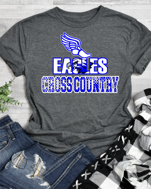 Eagles Cross Country Logo with Shoe DTF Transfer – Rustic Grace Heat ...