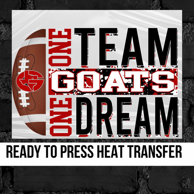 One Team Groesbeck Goats Football Transfer – Rustic Grace Heat Transfer ...