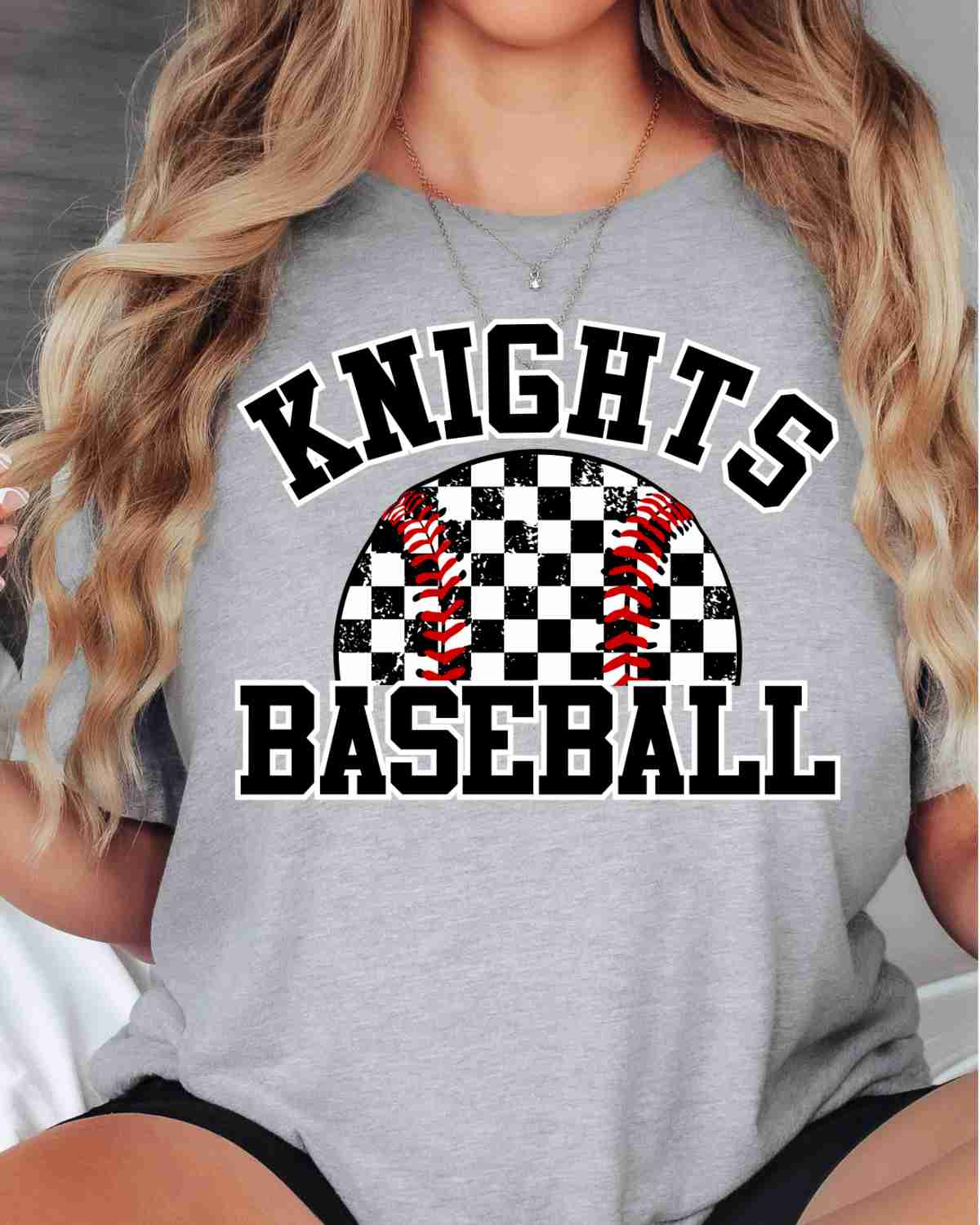 Knights Baseball Checkered DTF Transfer