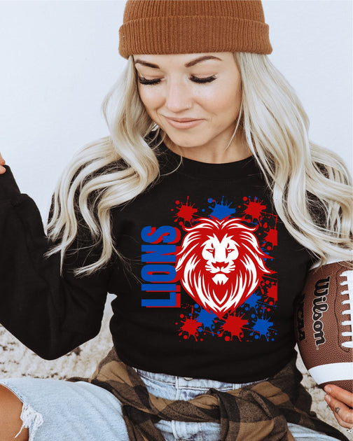 Lions Mascot Splatter DTF Transfer – Rustic Grace Heat Transfer Company