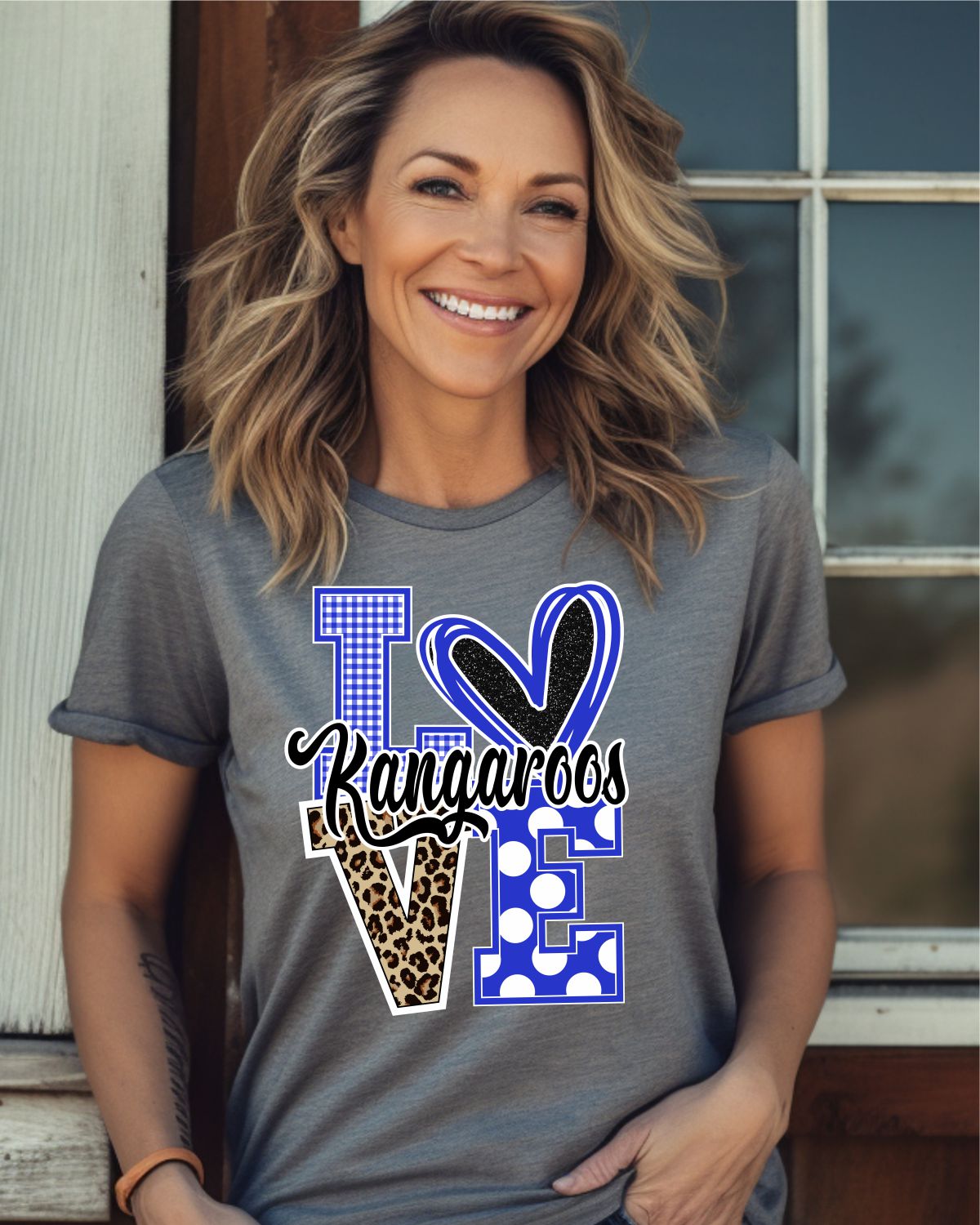 Love Kangaroos Leopard V DTF Transfer