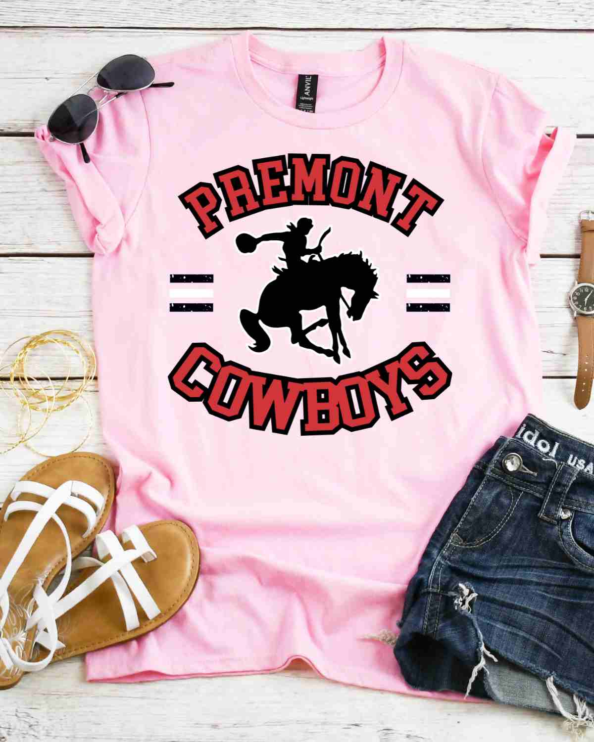 Premont Cowboys Circle Logo DTF Transfer