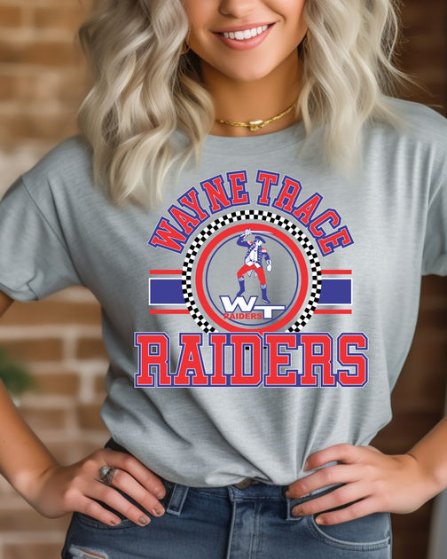 Wayne Trace Raiders Checkered Circle Logo DTF Transfer – Rustic Grace ...
