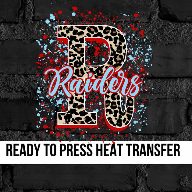 Raiders Letter Splatter DTF Transfer – Rustic Grace Heat Transfer Company