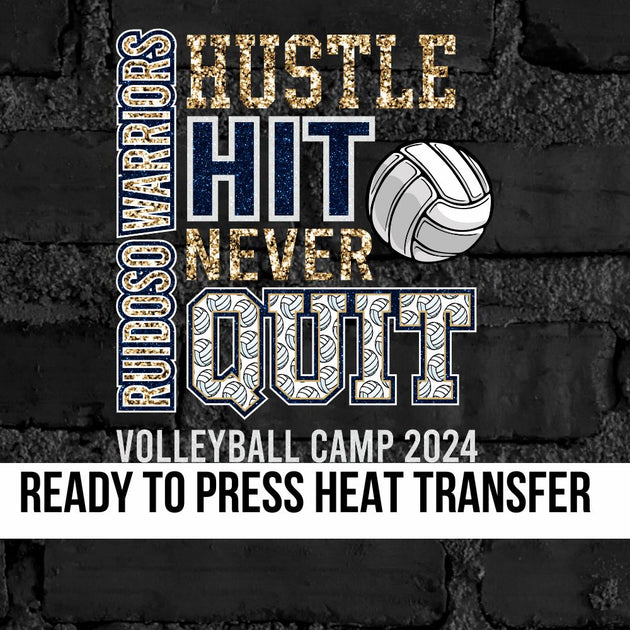 Ruidoso Warriors Hustle Hit Volleyball DTF Transfer – Rustic Grace Heat ...