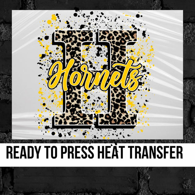 Hornets Letter Splatter DTF Transfer – Rustic Grace Heat Transfer Company