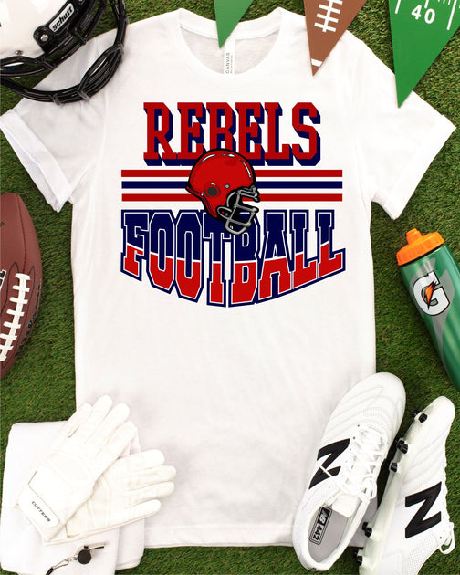 Rebels Football Helmet in Middle DTF Transfer – Rustic Grace Heat ...
