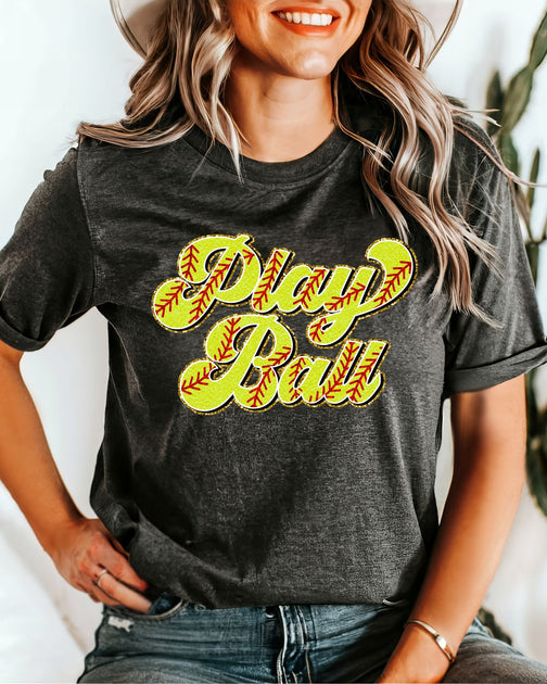 Play Ball Softball Retro DTF Transfer – Rustic Grace Heat Transfer Company