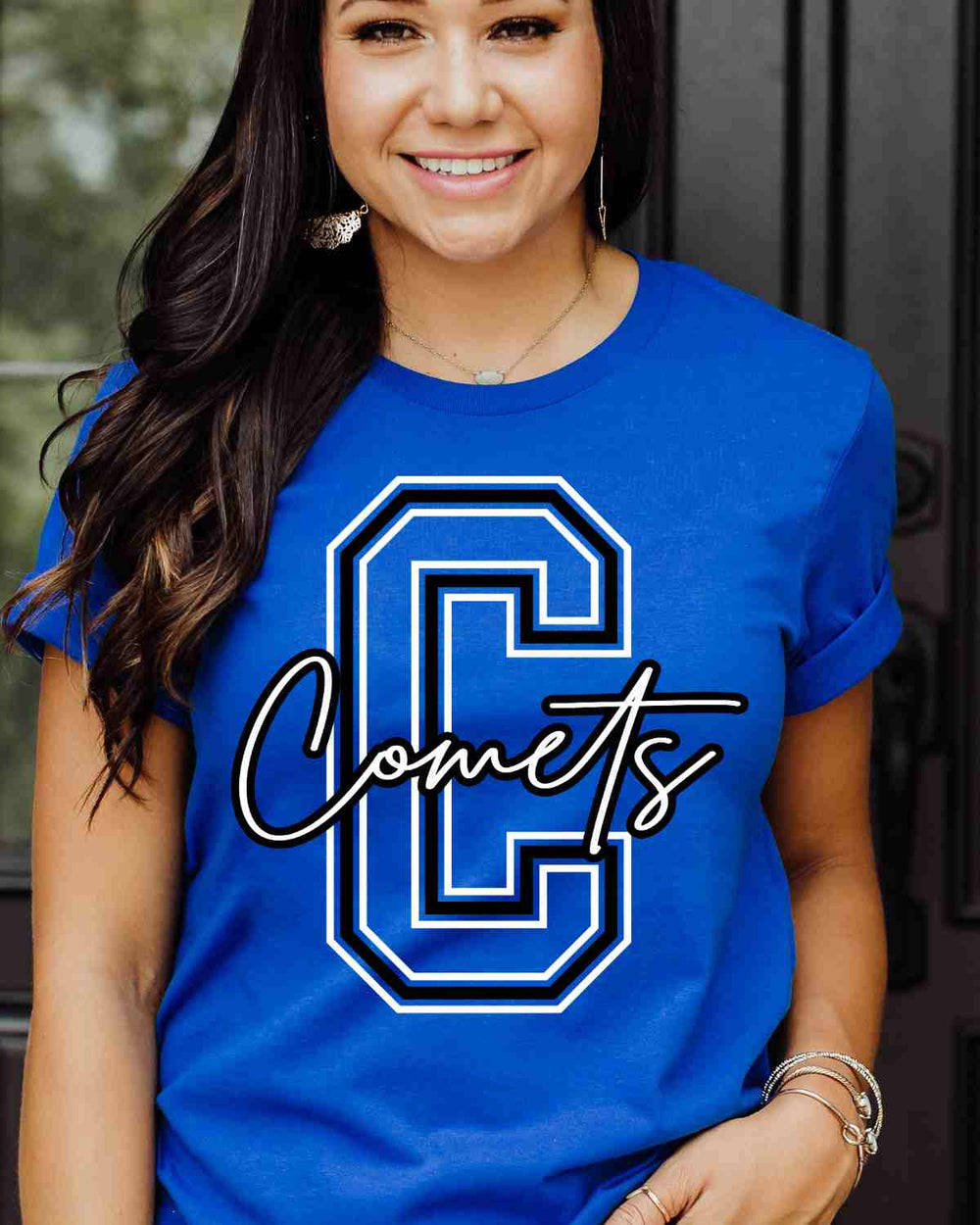 Comets Outline Letter DTF Transfer