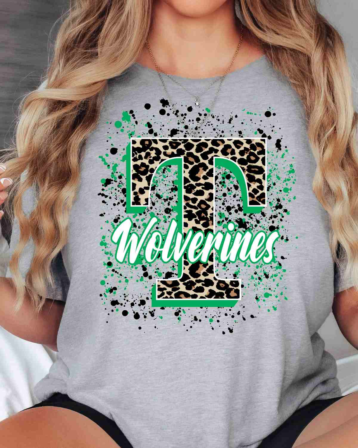 Texico Wolverines Letter Splatter DTF Transfer