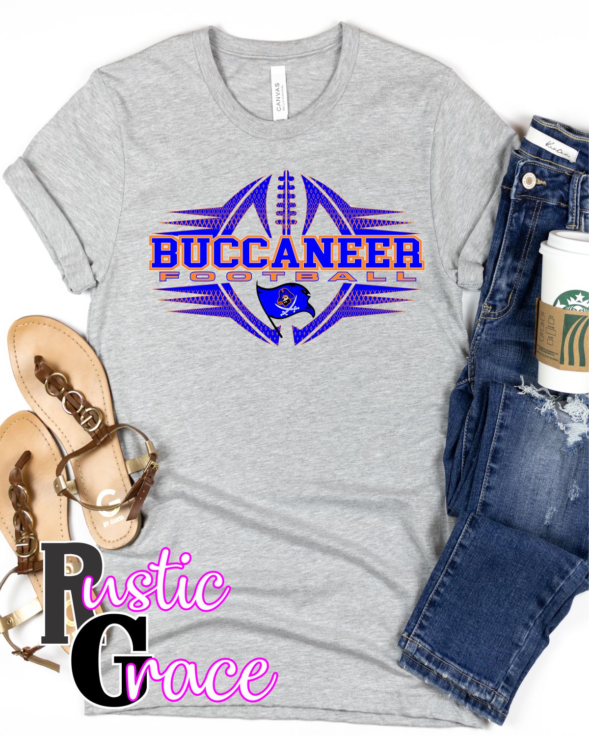 Buccaneer Football Two Tone Outline DTF Transfer – Rustic Grace Heat ...