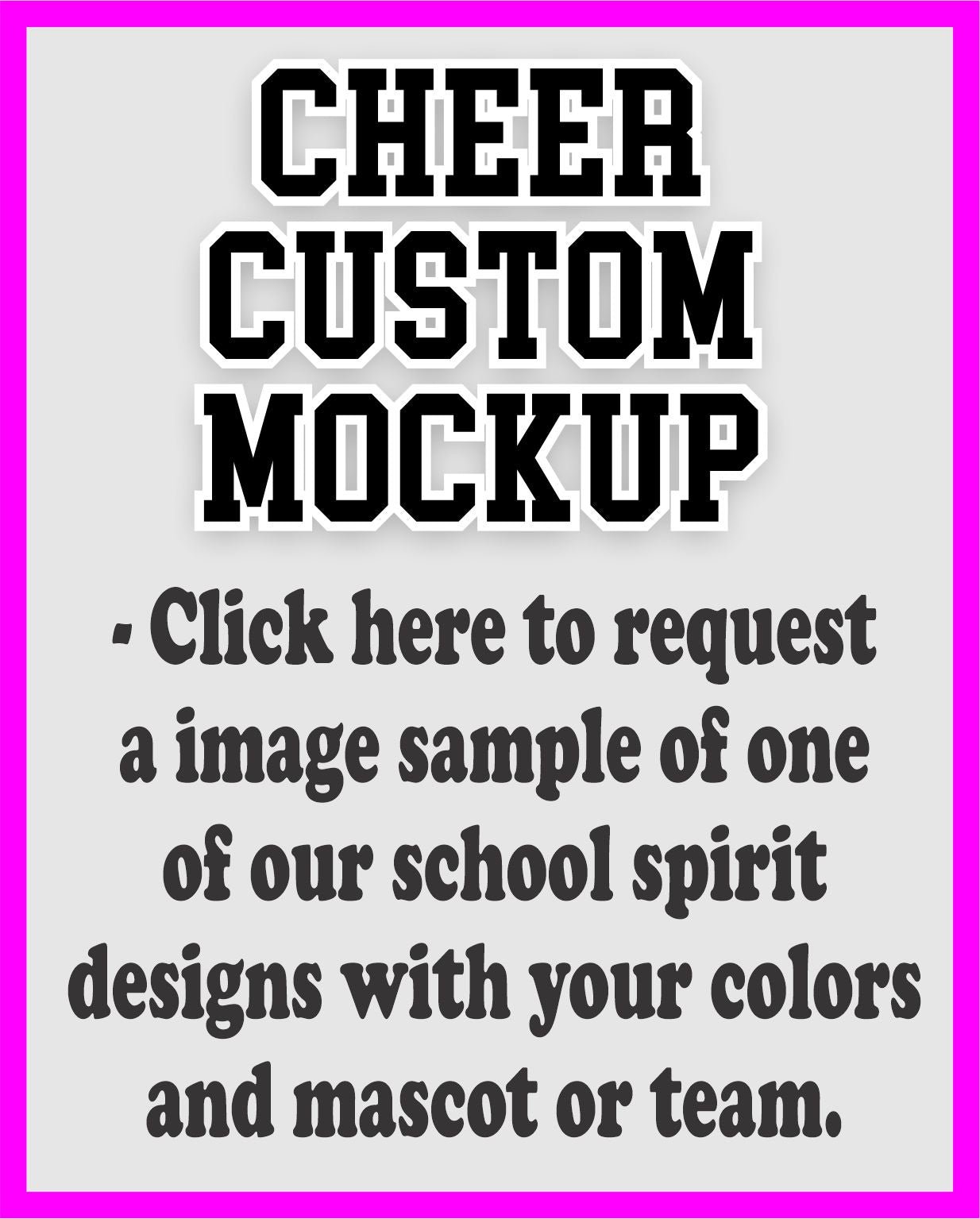 Cheer Custom Mock-Up Request – Rustic Grace Heat Transfer Company