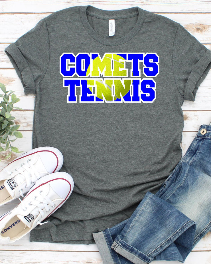 Comets Tennis Words DTF Transfer – Rustic Grace Heat Transfer Company