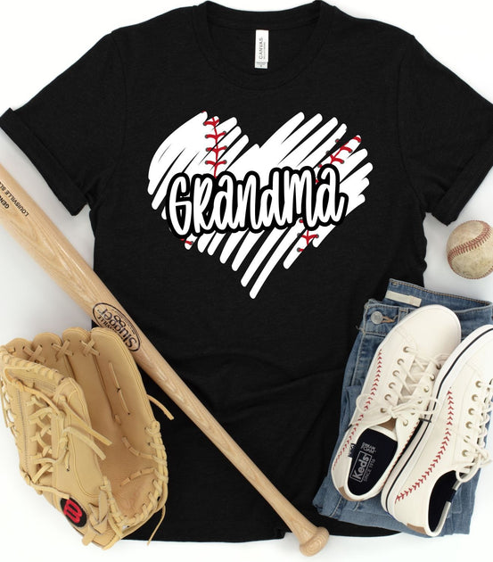 Custom Name Baseball Scribble Heart Transfer – Rustic Grace Heat ...