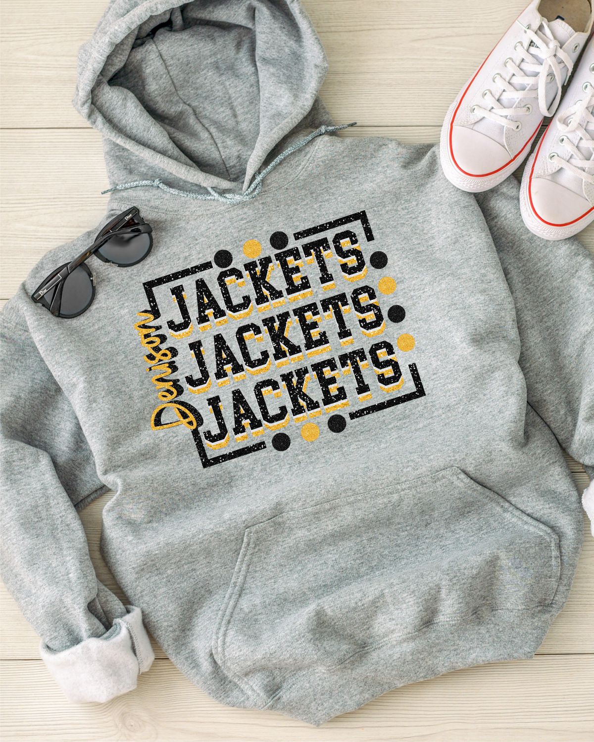 Denison Jackets Rectangle with Dots DTF Transfer
