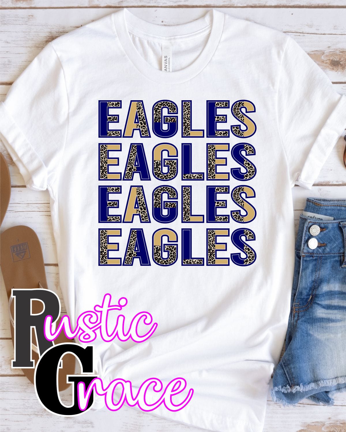 Eagles Repeating Split Lettering DTF Transfer – Rustic Grace Heat ...
