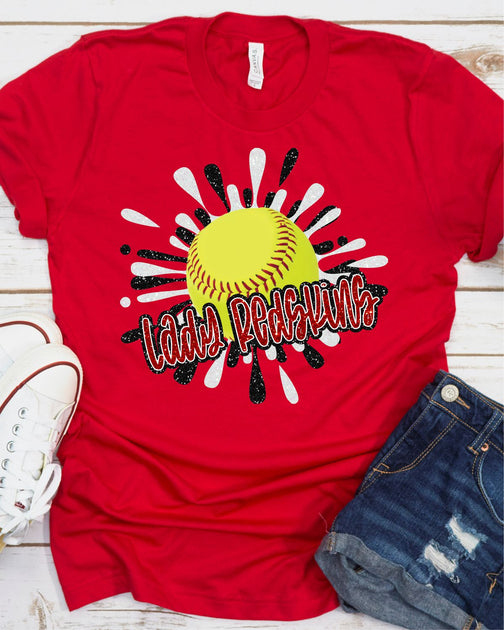 Lady Redskins Softball Splatter DTF Transfer – Rustic Grace Heat ...