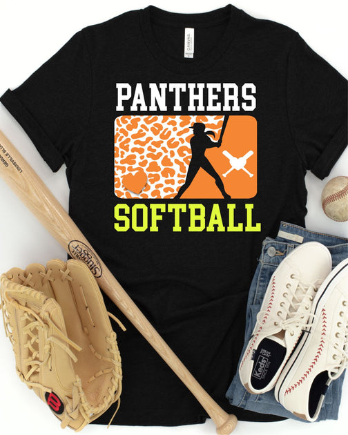 Panthers Leopard Softball Player DTF Transfer – Rustic Grace Heat ...