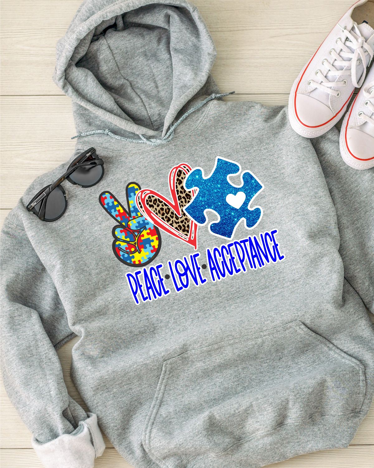 Peace Love Autism DTF Transfer – Rustic Grace Heat Transfer Company