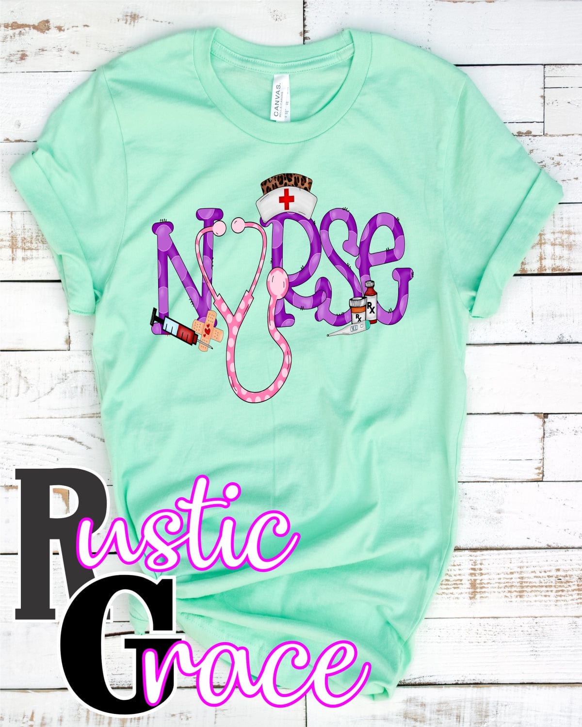 Nurse Word Transfer – Rustic Grace Heat Transfer Company