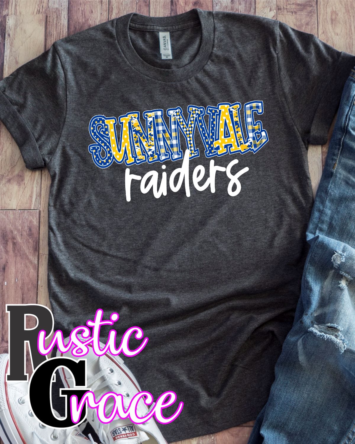 Sunnyvale Raiders Doodle Word DTF Transfer – Rustic Grace Heat Transfer ...