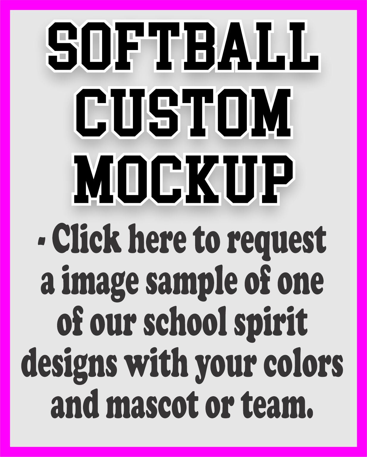 Softball Custom Mock-Up Request – Rustic Grace Heat Transfer Company